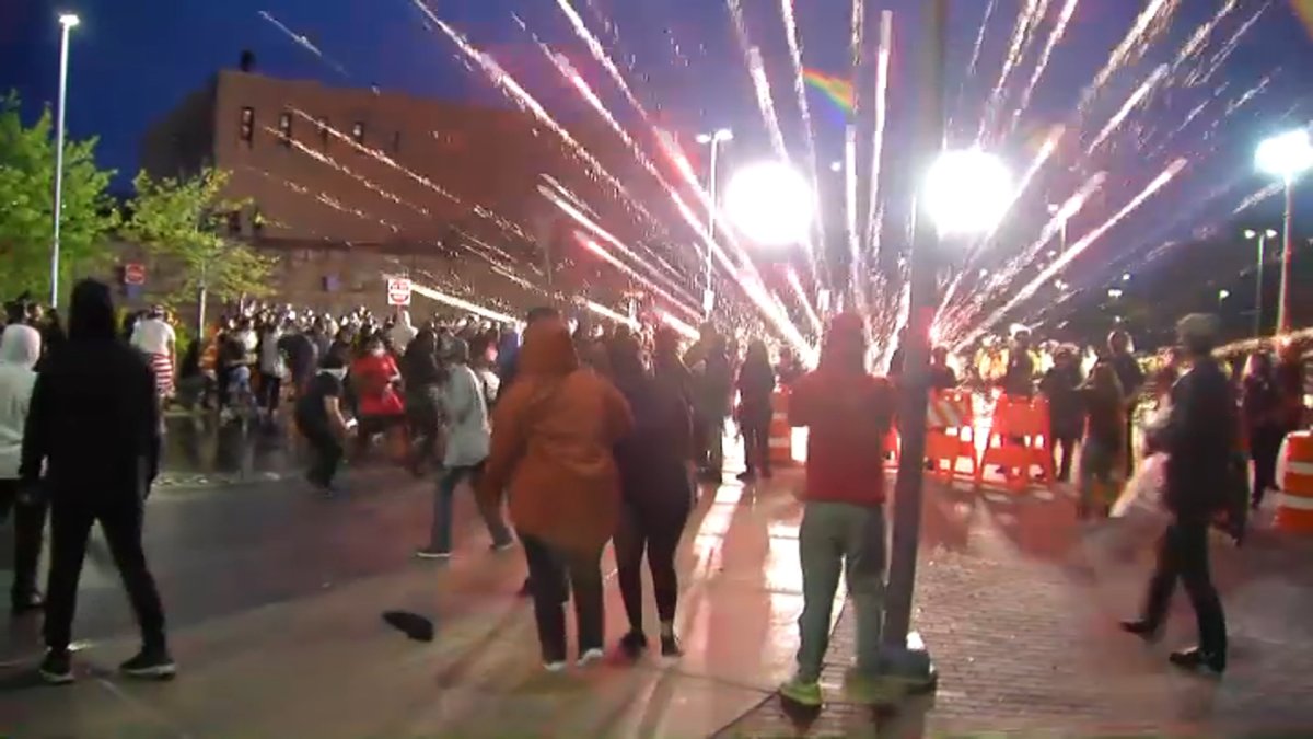 Police Officers Injured, Dunkin’ Set on Fire as Violence Erupts in ...