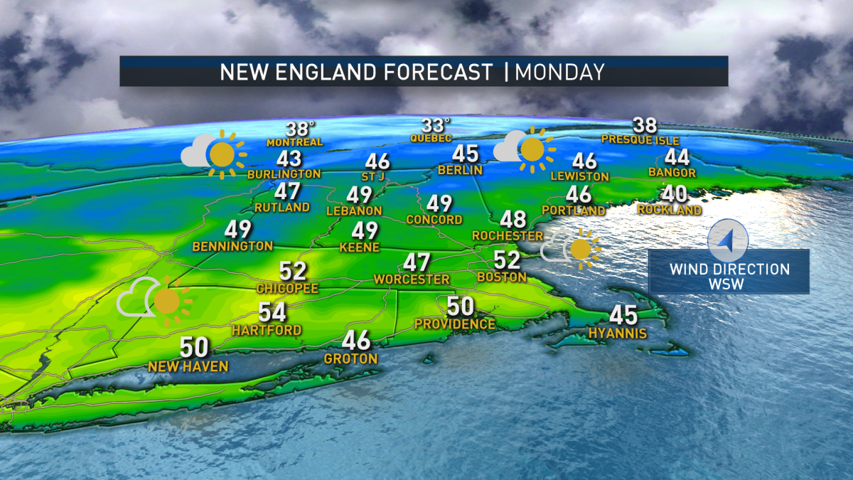 Rain Moves In as Temperatures Warm Up – NBC Boston