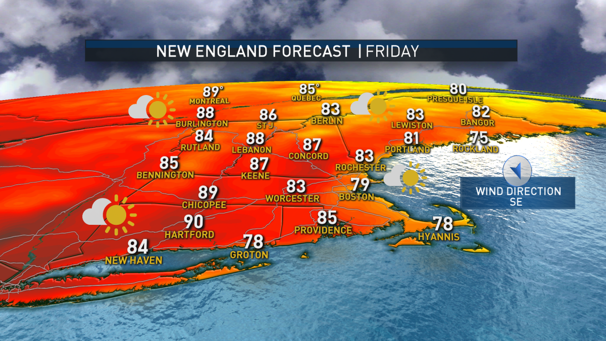 Lower Humidity Friday and Showers Possible for Some – NBC Boston