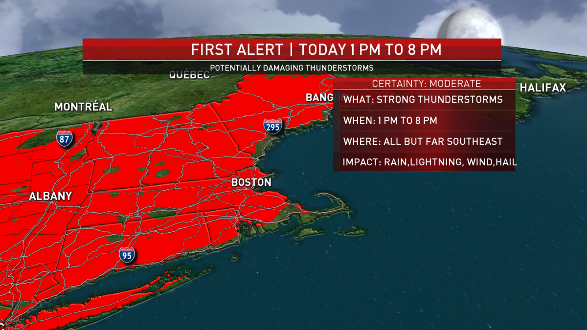 Afternoon Thunderstorms Could Cause Damage – NBC Boston