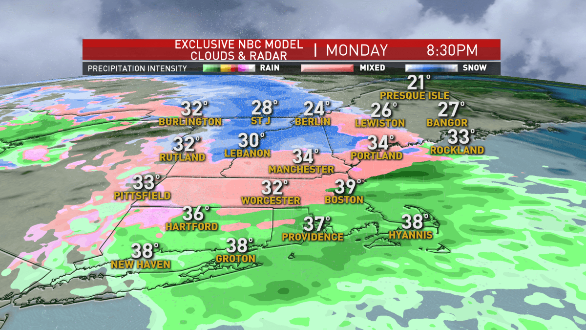 Wintry Mix Continues Into Tuesday – NBC Boston