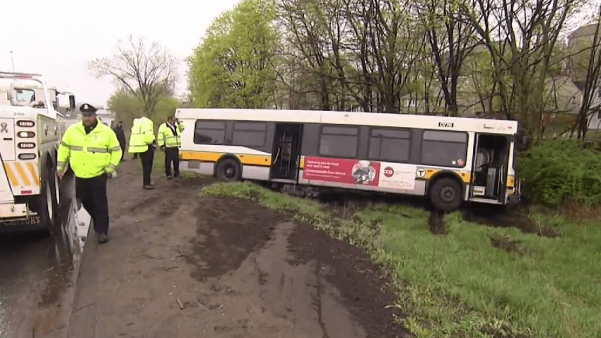 MBTA Bus Crashes Into Ditch on Chelsea-Revere Line – NBC Boston