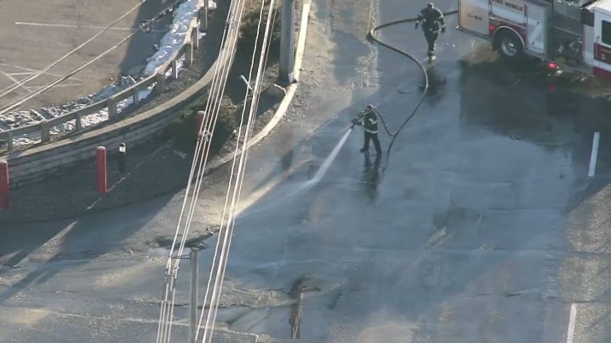 Concrete Spill in Peabody Temporarily Shuts Route 1 North – NBC Boston