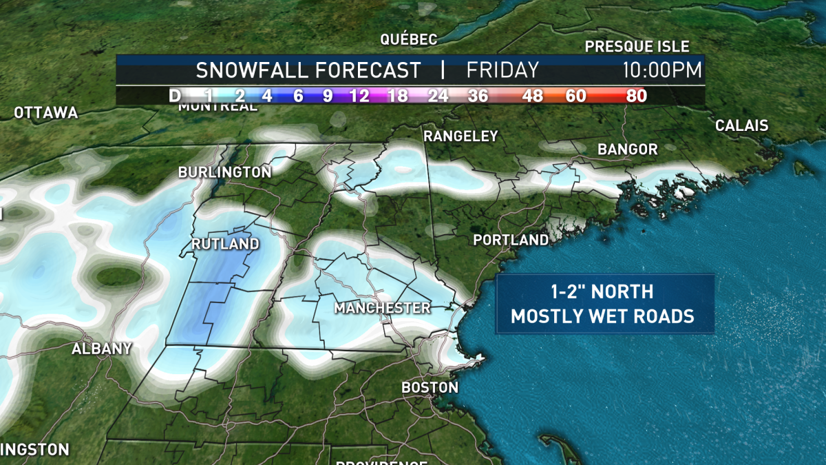 Snow Expected During Evening Commute for Some – NBC Boston