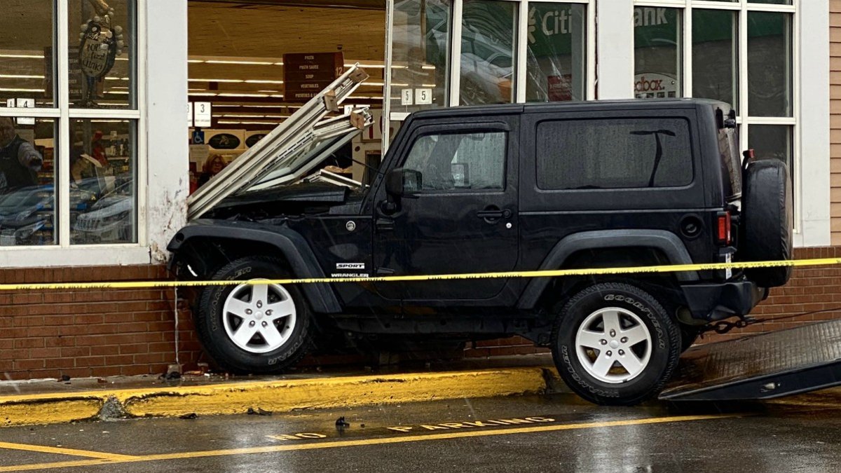 Driver Hospitalized After Truck Crashes into Stop and Shop in ...
