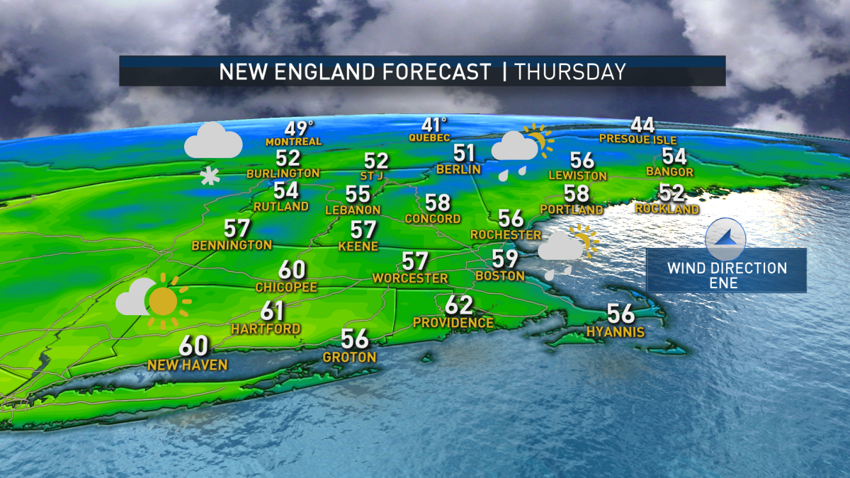 Clouds Thicken, Rain and Snow Showers for Some Thursday – NBC Boston