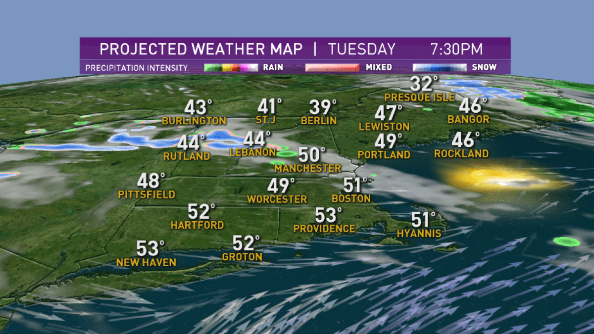 Windy Tuesday Evening Ahead of Sunny, Cool Wednesday – NBC Boston