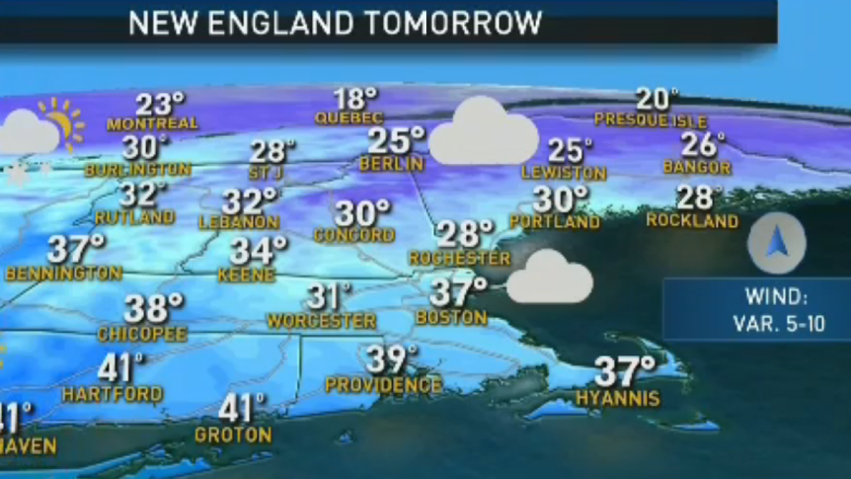 Weak Weather System Slides Into New England – NBC Boston
