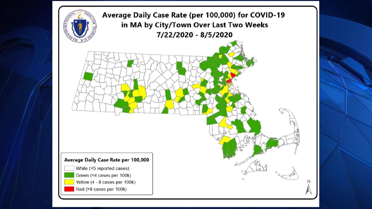 MAP: Where in Mass. Is at Most Risk for COVID Spread – NBC Boston