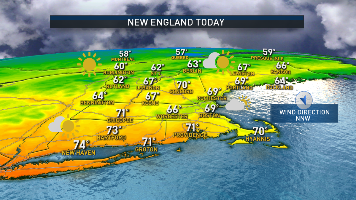 Cooler Weather Moving in, Weekend Highs in the Low 60s – NBC Boston