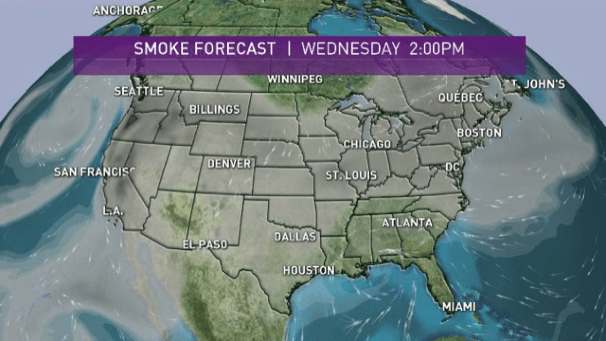 Cool Tuesday Evening With Western Wildfire Smoke in Sky – NBC Boston