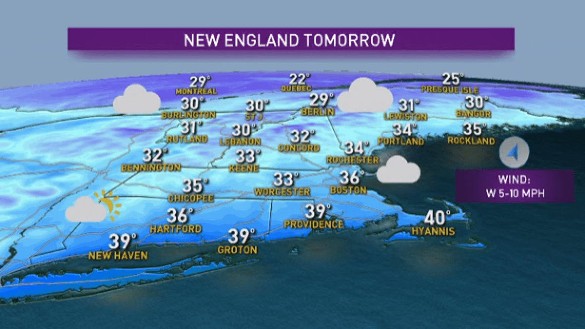 Mostly Clear, Cold Tuesday Night Ahead of Less Windy Wednesday in New ...
