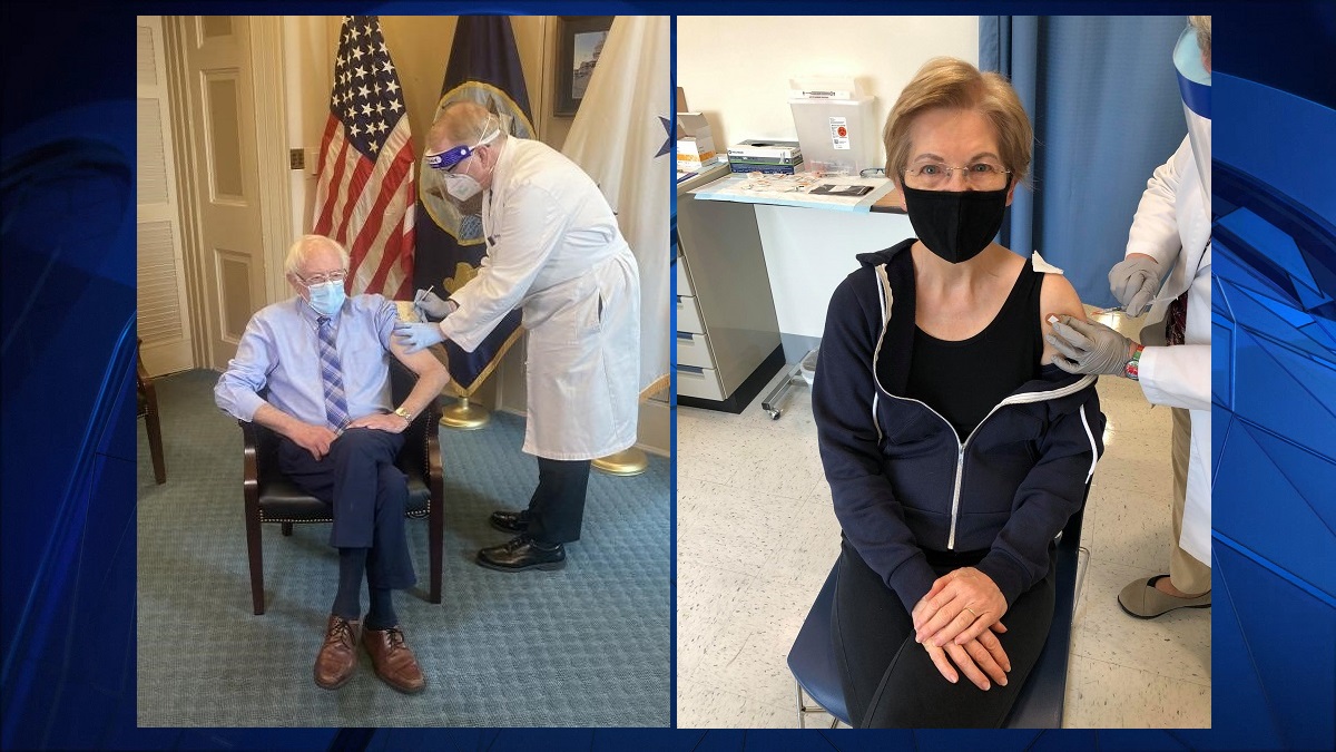 Warren, Sanders Among New England Politicians to Get COVID Vaccine This ...