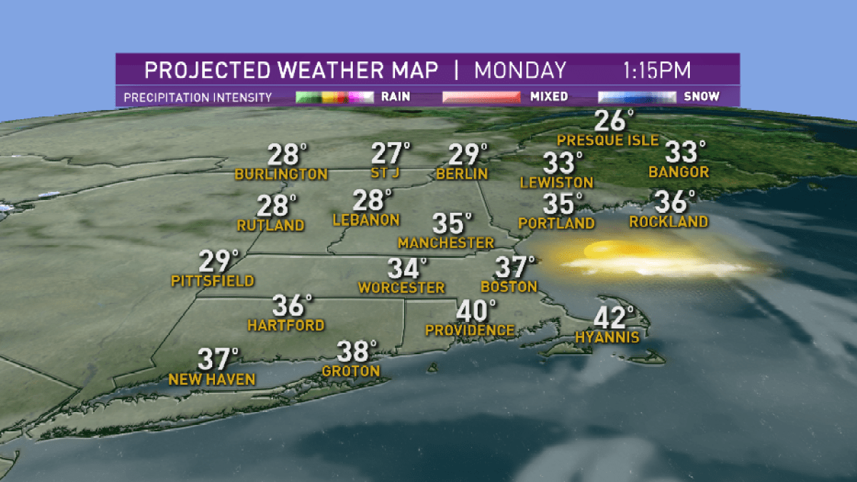 Winter Cold Sunday Night, Clouds Roll in Monday – NBC Boston
