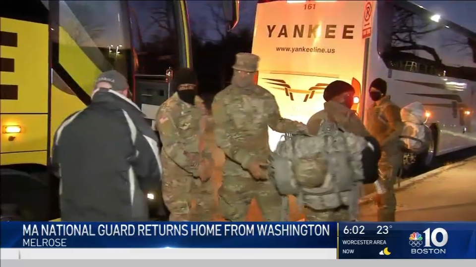 Mass. National Guard Members Return Home From Deployment to Capitol ...