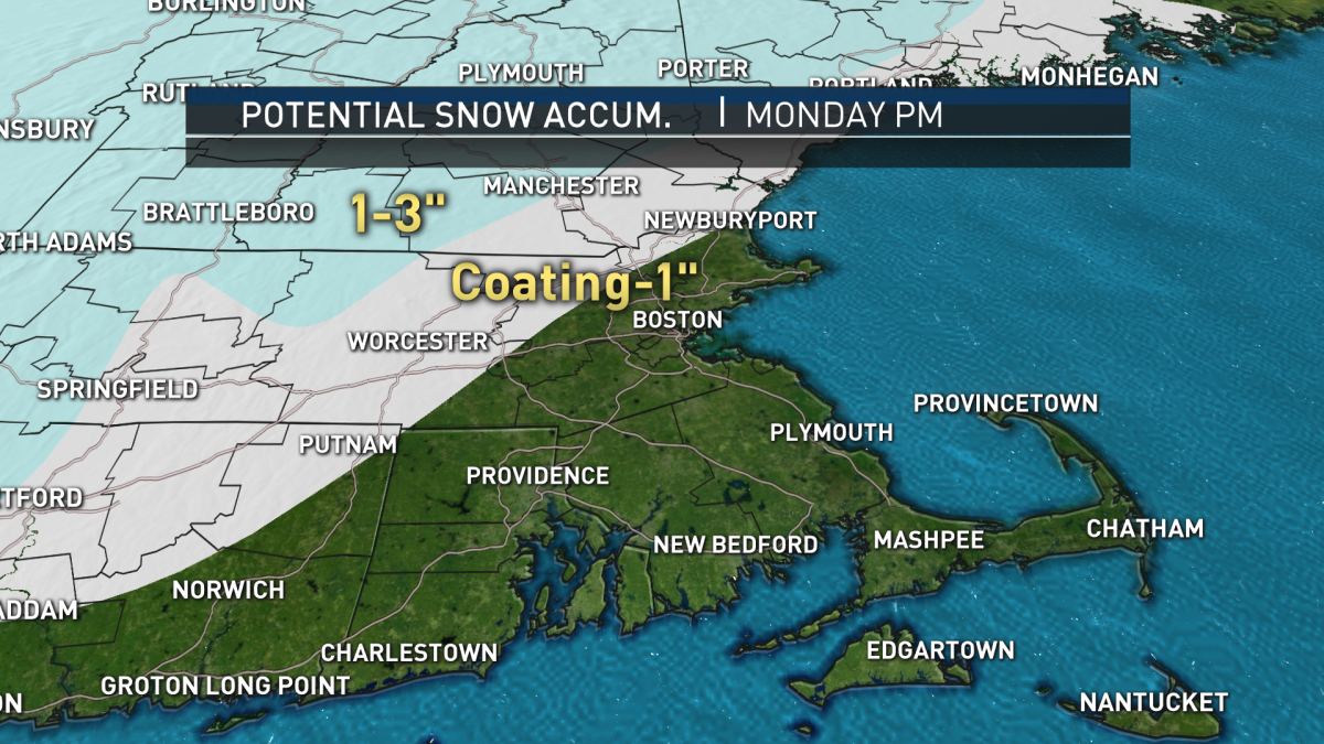 Snow Forecast: How Much Snow Today in Massachusetts? – NBC Boston