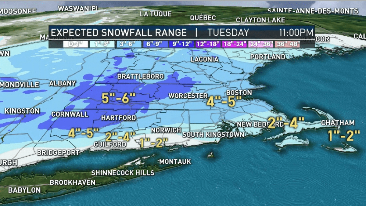 Tuesday Snow Storm in MA: More Snow Coming, Next Storms Possible – NBC ...