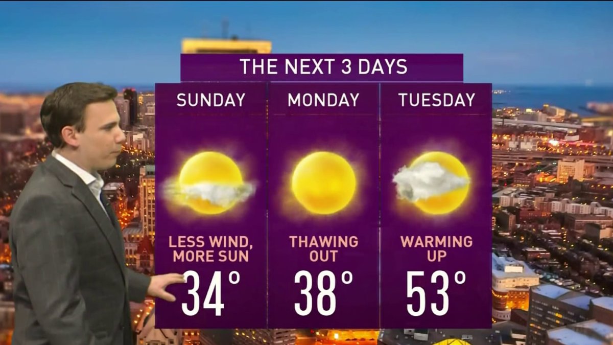 Forecast: Biting Wind Chill Lets Up Sunday – NBC Boston