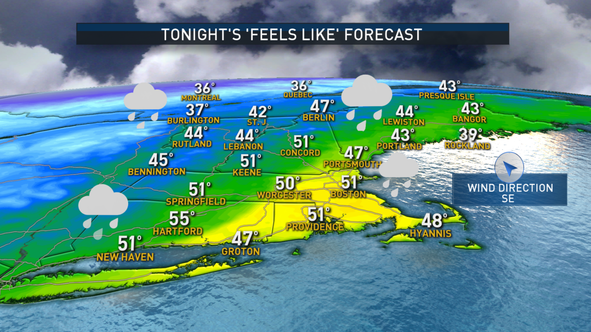 Cloudy Day, Rain Expected Overnight – NBC Boston
