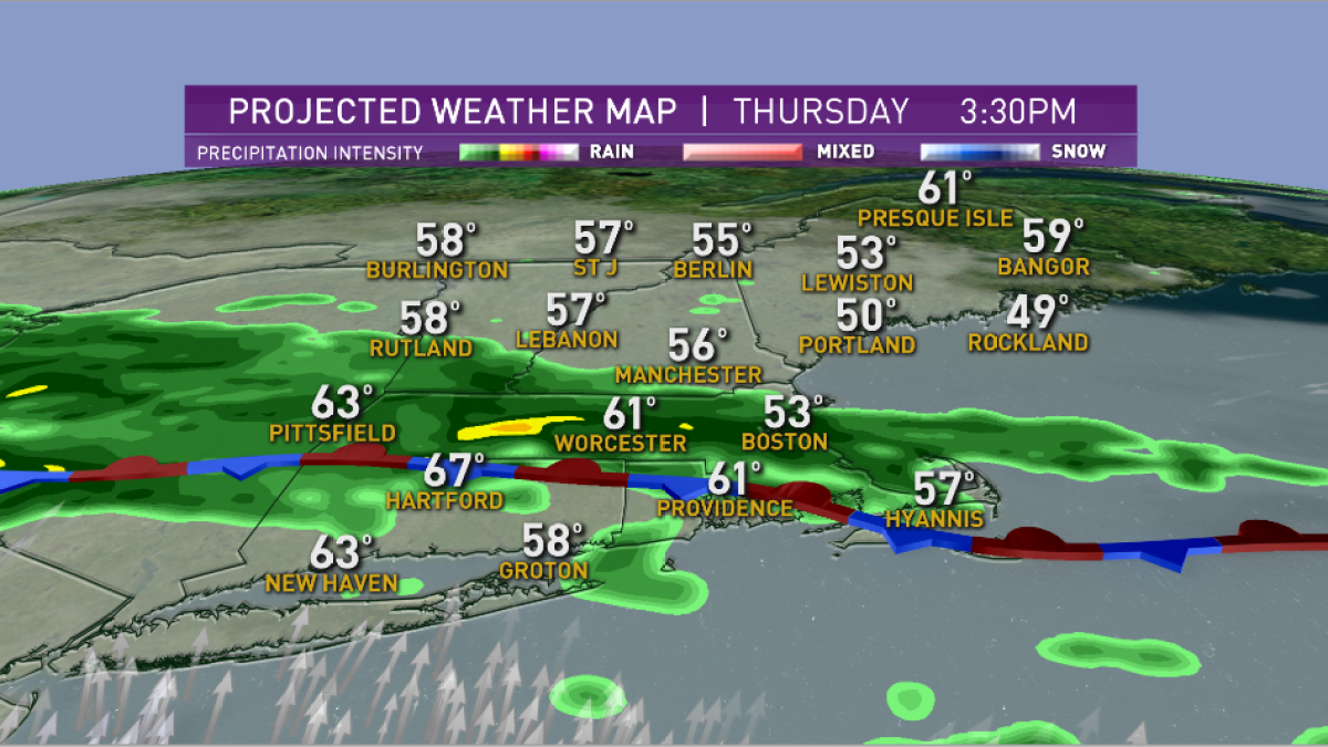 Weather Today: Rain Continues Before Cooler, Dry Weekend – NBC Boston