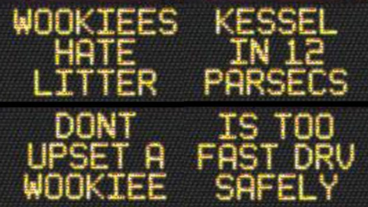 May the 4th Be With You: MassDOT Posts Amusing Star Wars Road Signs ...