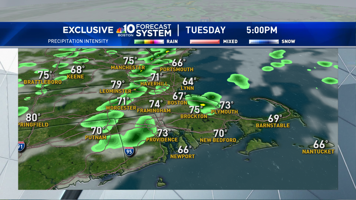 Storms in Mass. Forecast for Tuesday – NBC Boston