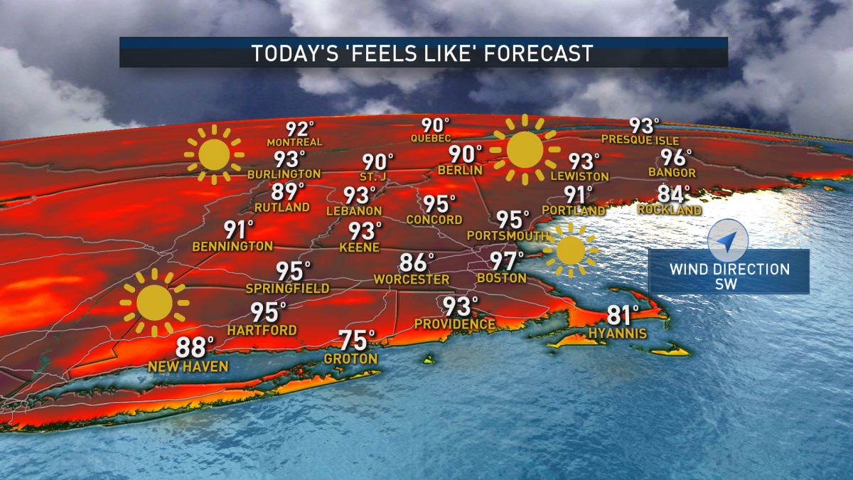 Heat Wave Peaks Monday, Breaks by Wednesday – NBC Boston