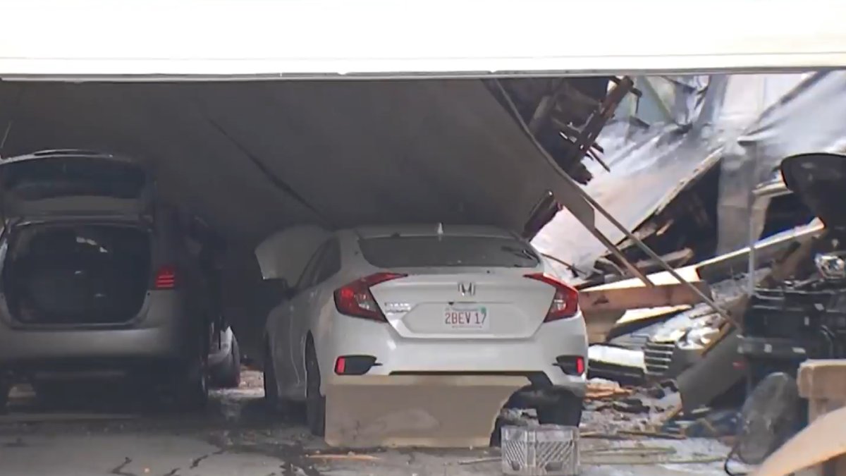 Somerville Auto Body Roof Collapses, Totals Cars Tuesday – NBC Boston