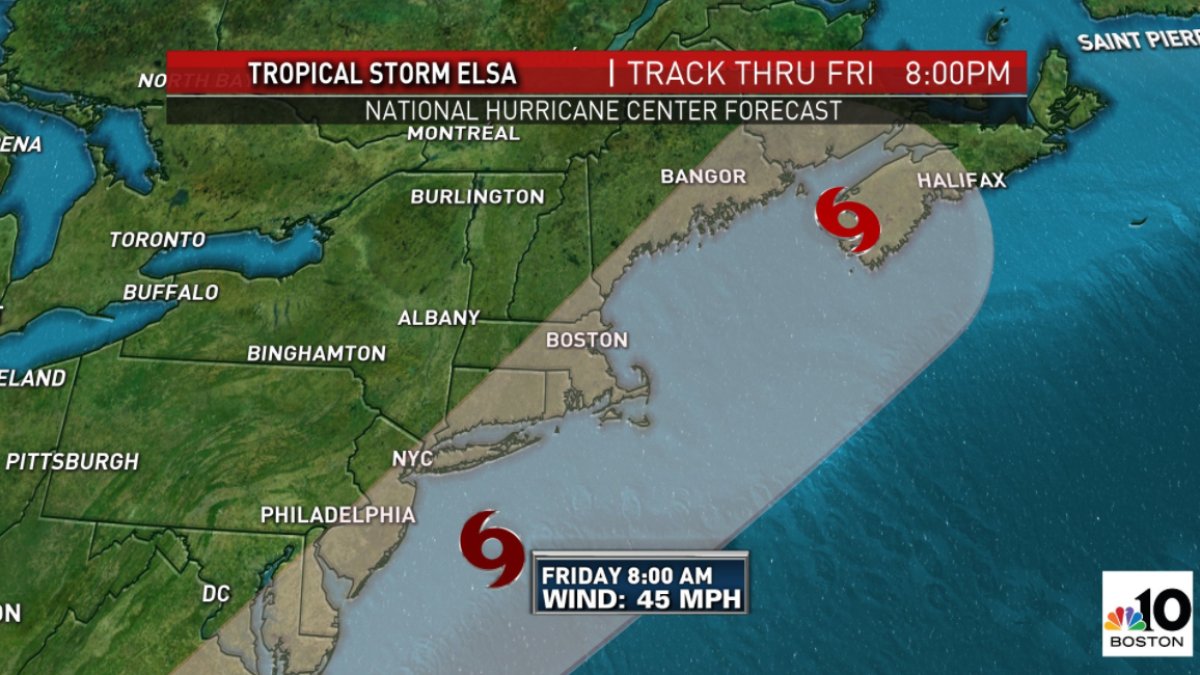 Track of Hurricane Elsa Massachusetts – NBC Boston