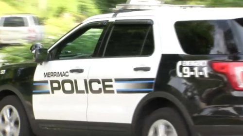 Merrimac police officer hospitalized after cruiser hits curb during ...