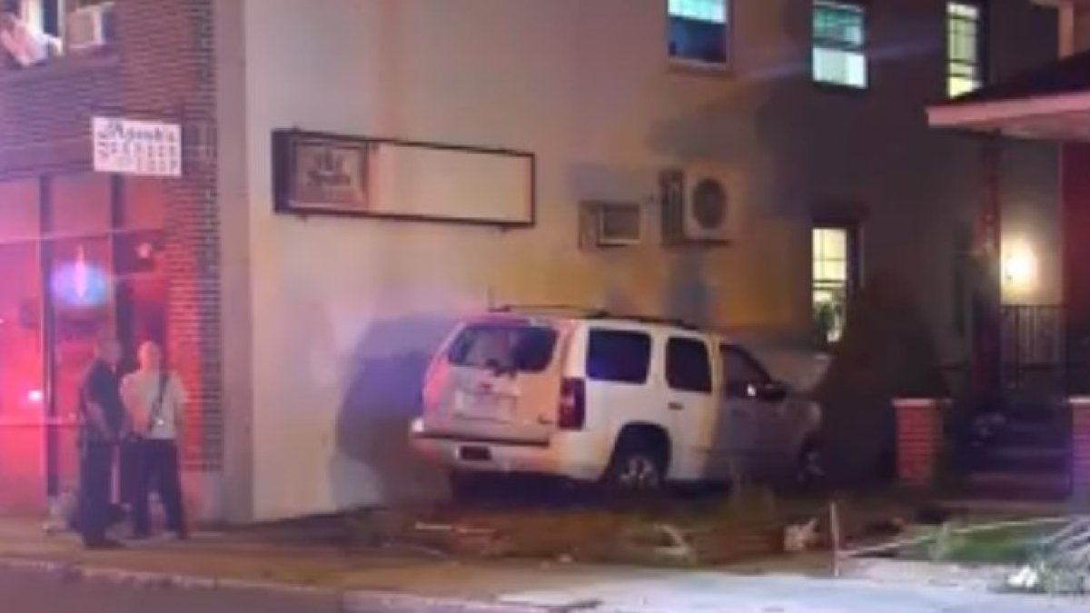 Car Crash Sends SUV Into Everett Building – NBC Boston