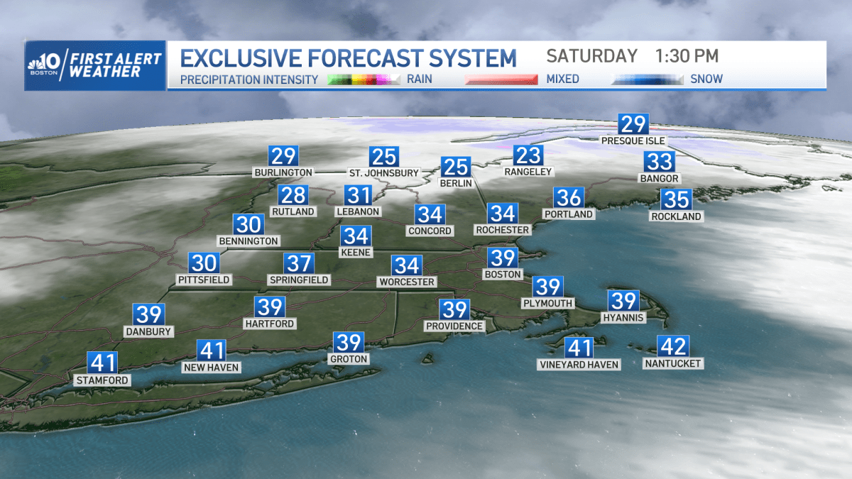 Cold with Blustery Wind Saturday, Highs in the 30s – NBC Boston