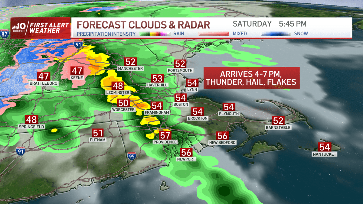 Saturday Evening Storms to Bring Heavy Rain, Hail – NBC Boston