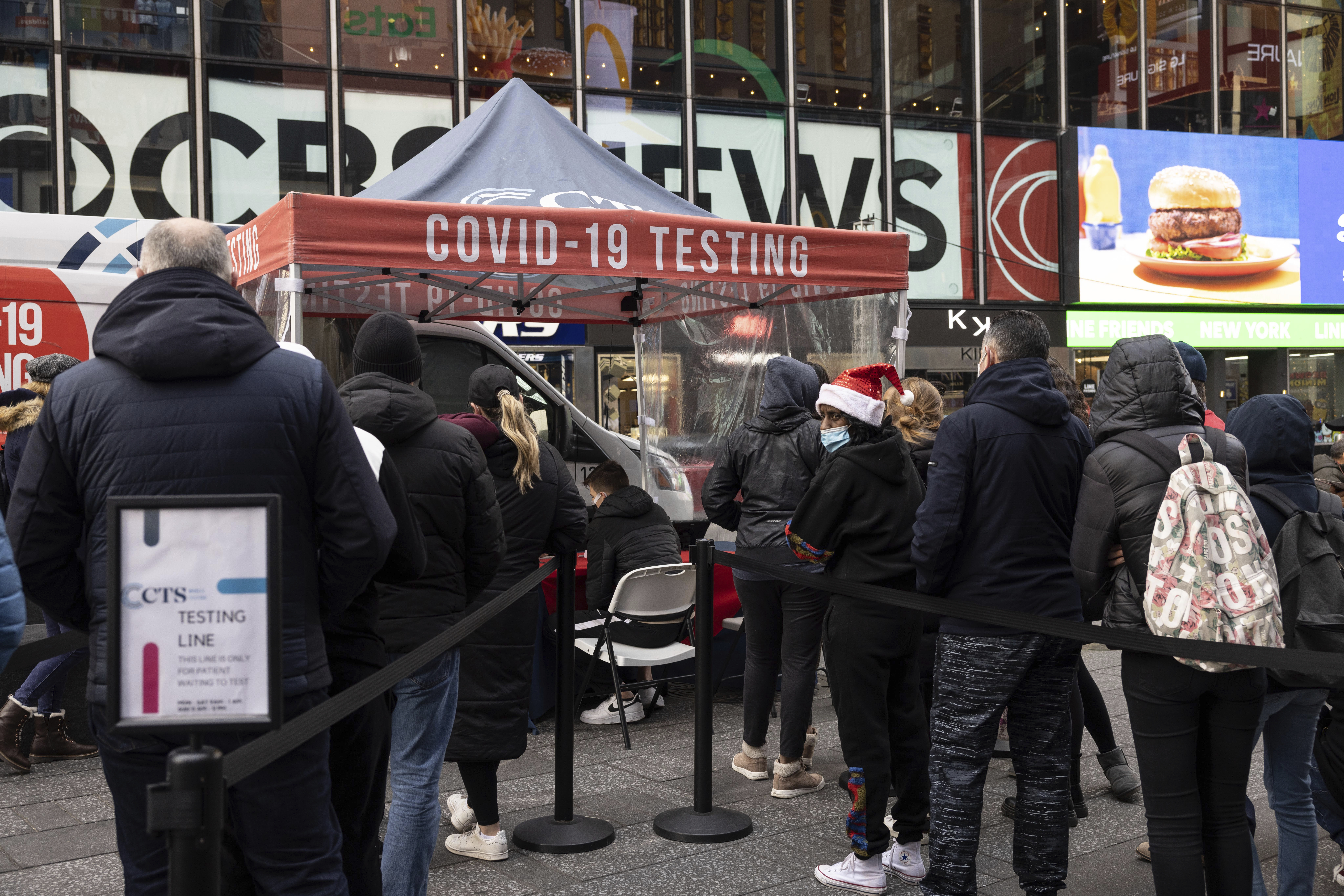 COVID Testing Demand Spikes Ahead of Holidays With Long Lines at Sites ...
