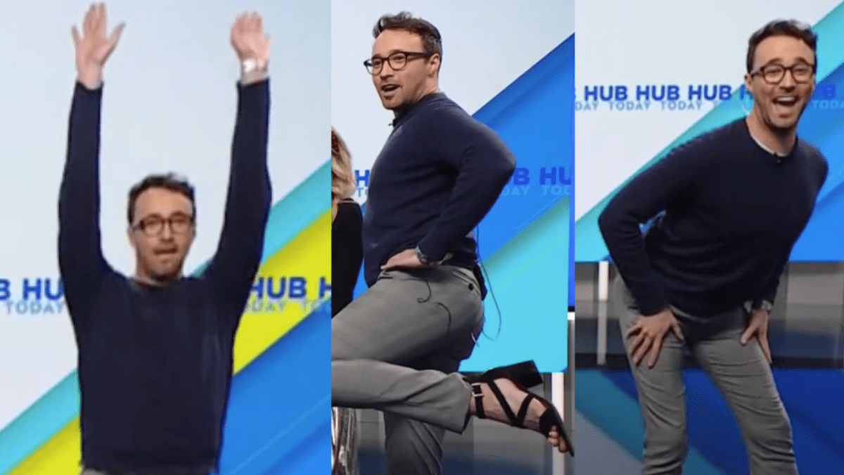 Colton Bradford Does a Workout in Heels – NBC Boston