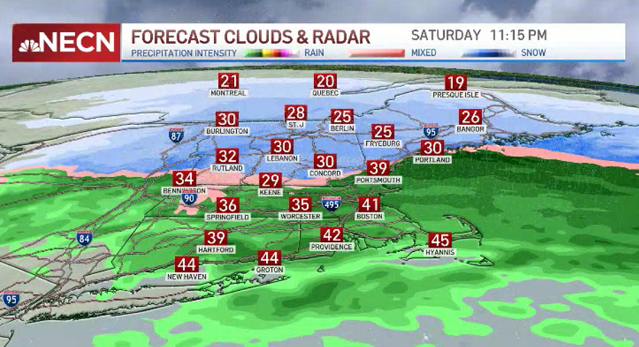 Mix of Snow and Showers for Saturday, Chances of Sleet Roads and Low ...