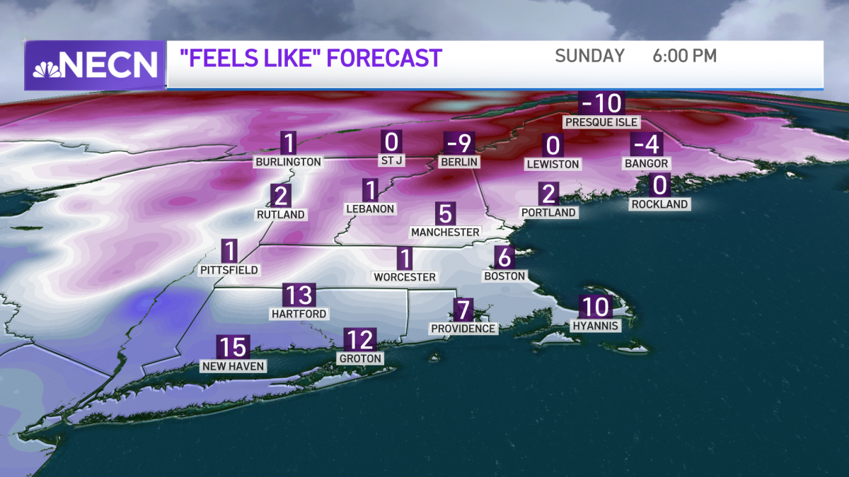 New England Forecast: Cold Today but Warmup Later in Week – NBC Boston