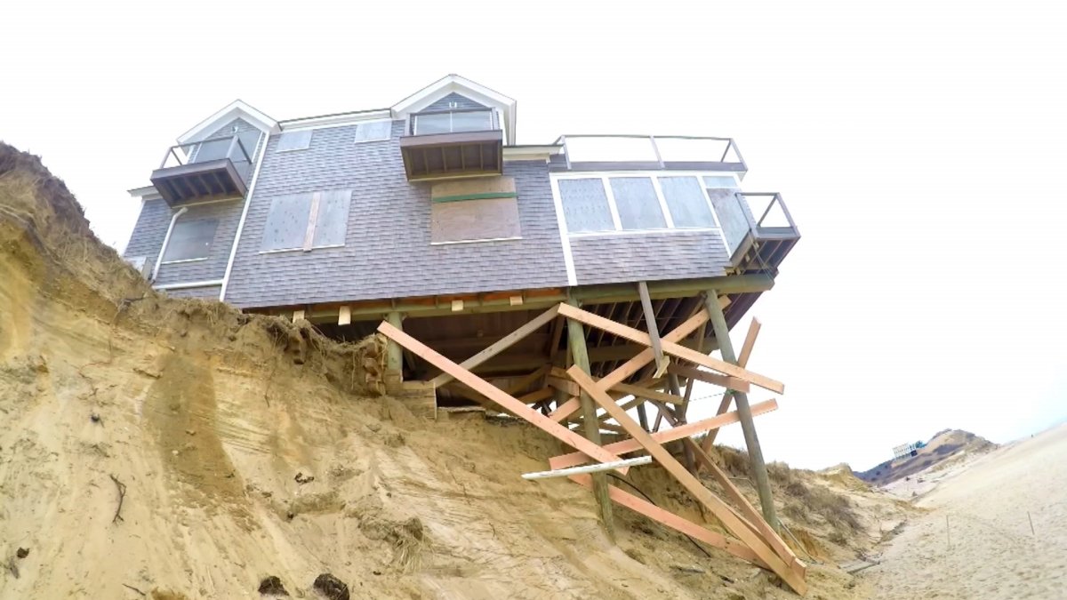 VIDEO: Home on Mass. Beach in Danger of Collapse Survives Weekend Storm ...