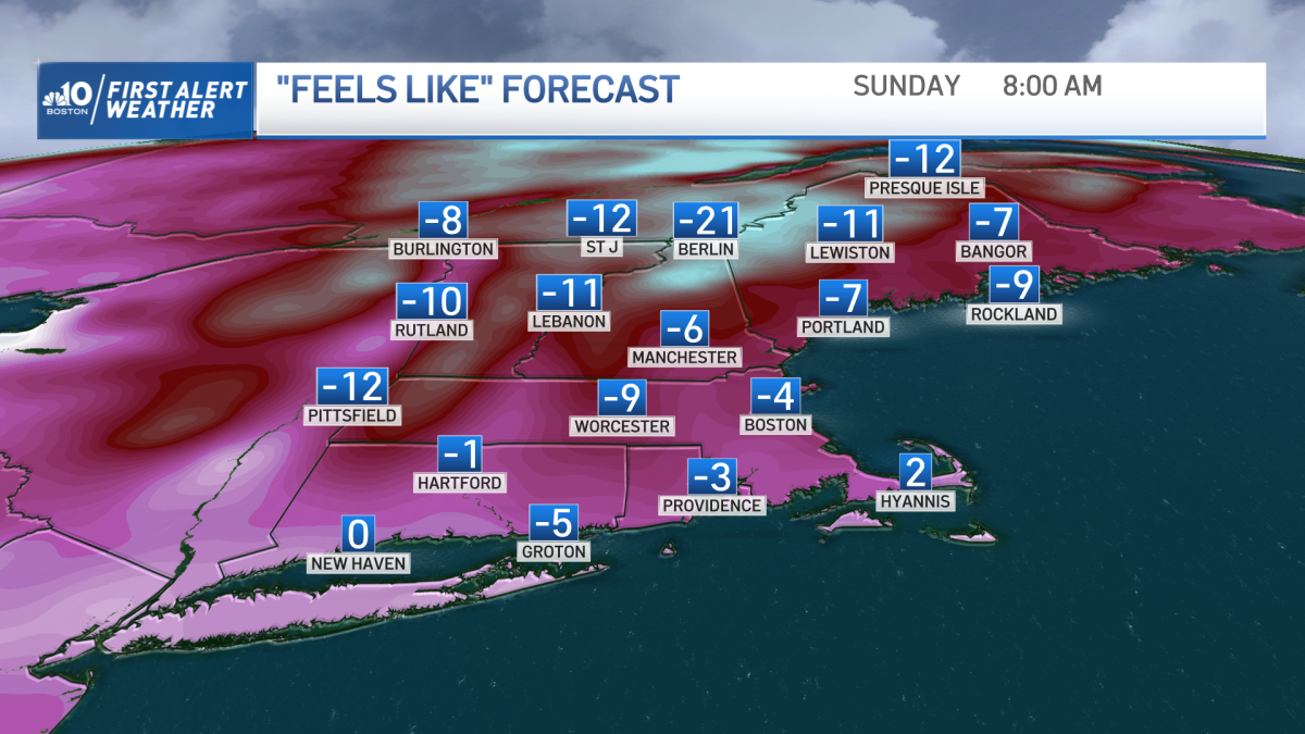 New England Weather: Blizzard Winds Down, Cold Sunday – NBC Boston
