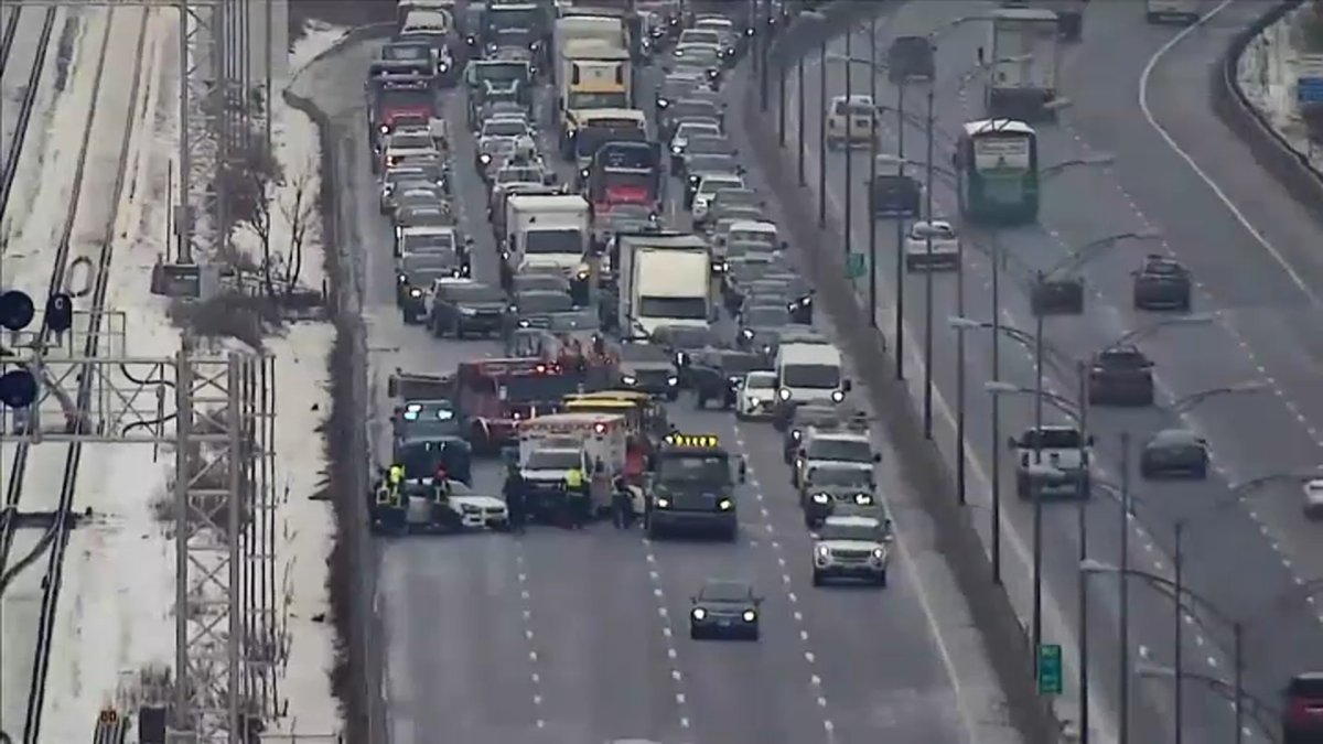 Traffic on I-90 After 5-Car Crash – NBC Boston
