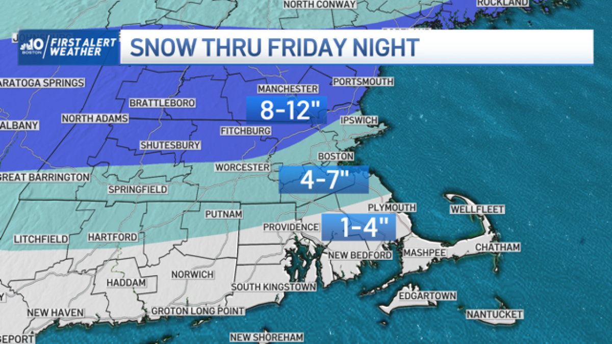 Boston Snow Forecast: Record-High Temps Before Snow Storm Friday – NBC ...
