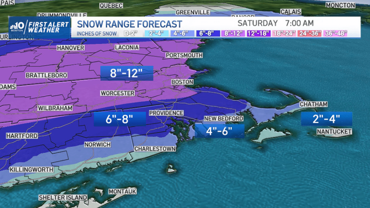 Massachusetts Snow Storm: How Much Snow Are We Getting Friday? – NBC Boston
