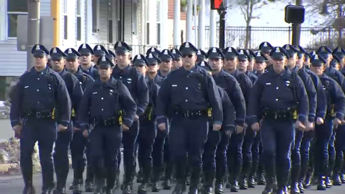PHOTOS: Hundreds Line Procession Route for Fallen Massachusetts State ...