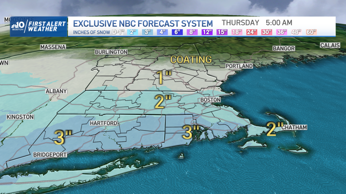 Boston Weather Forecast: Is It Going to Snow Wednesday? – NBC Boston