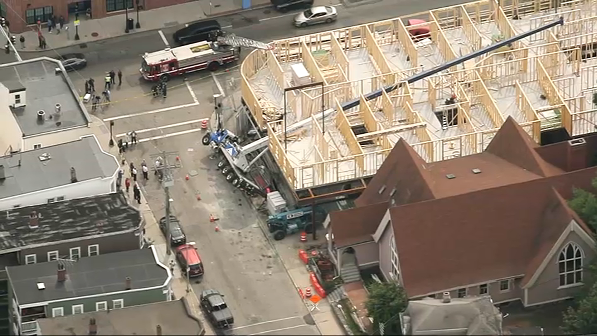 PHOTOS: Crane Collapse in Dorchester – NBC Boston