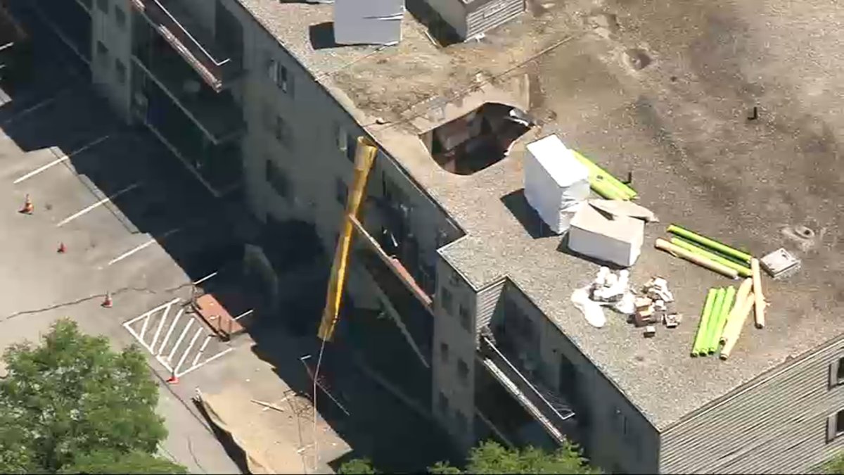 Worcester Roof Collapse: Images Show Hole in Apartment Building – NBC ...