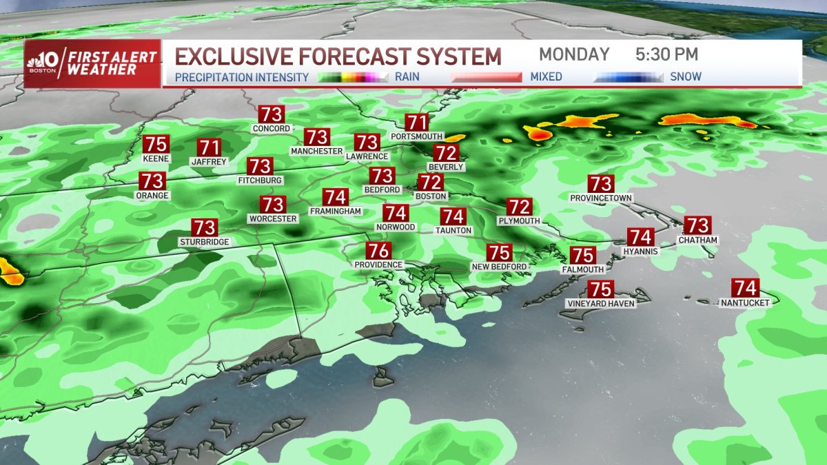 Boston Rain Forecast Monday – NBC Boston
