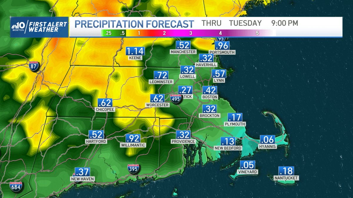 Weather Today in Boston Expected to Be Very Rainy – NBC Boston