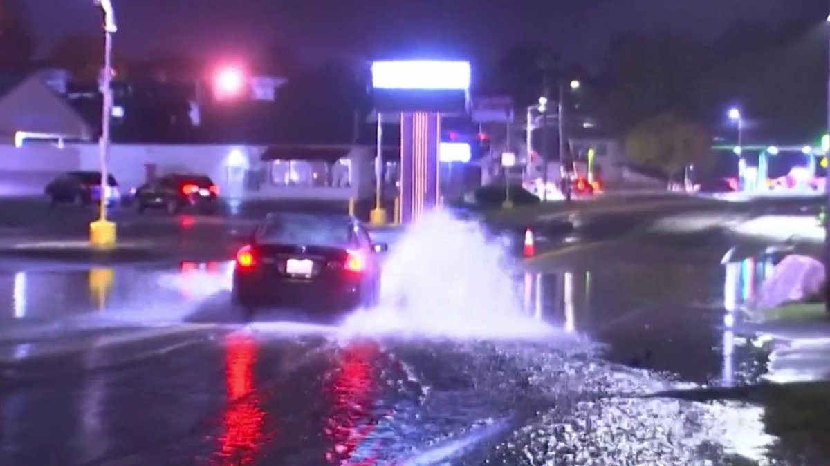 Ponding on Streets in Brockton Amid Rain Fall – NBC Boston
