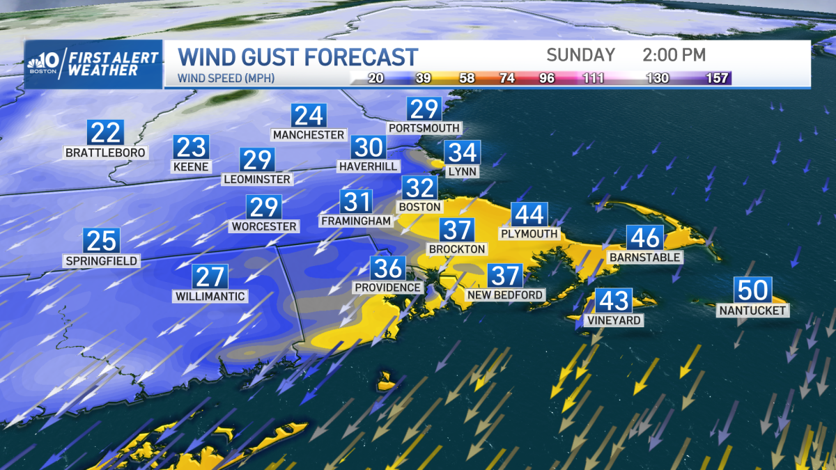 Mass. Weather Forecast: Windy, Cooler Conditions to Close Out Weekend ...